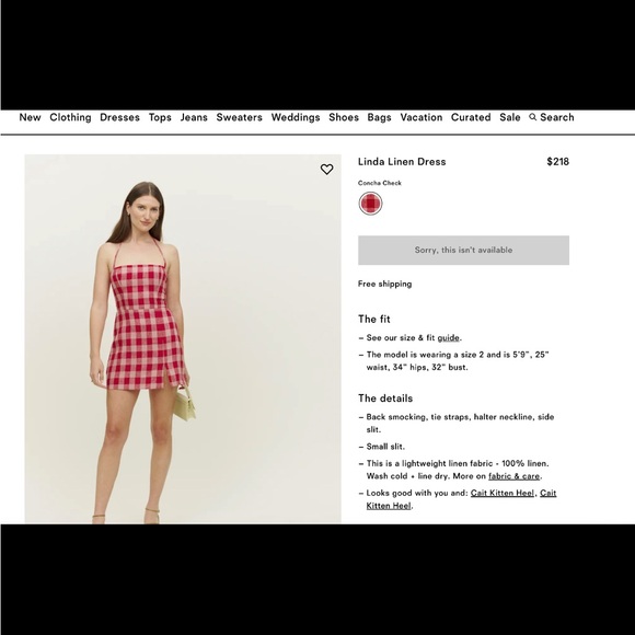 Reformation | Dresses | Reformation Red And White Checkered Mini Dress ...